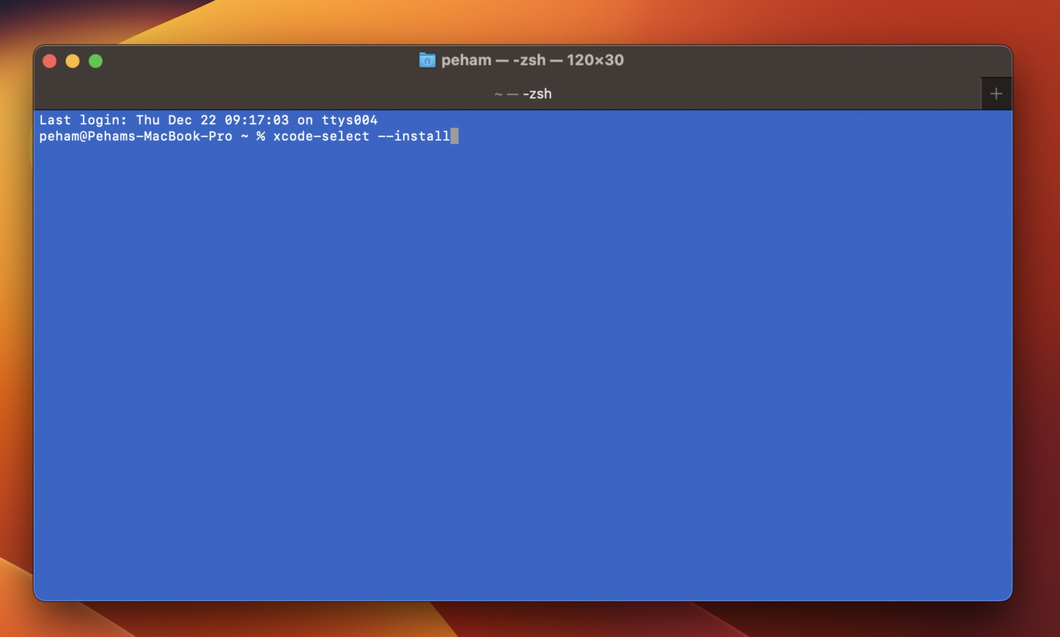 Resolved - Git broken after macOS upgrade to Ventura 13.x - Peham Raza